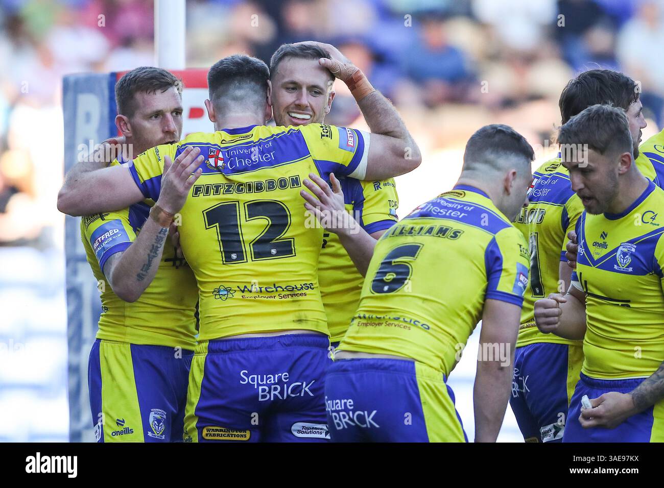 Warrington, UK. 06th Apr, 2025. Ben Currie of Warrington Wolves ...