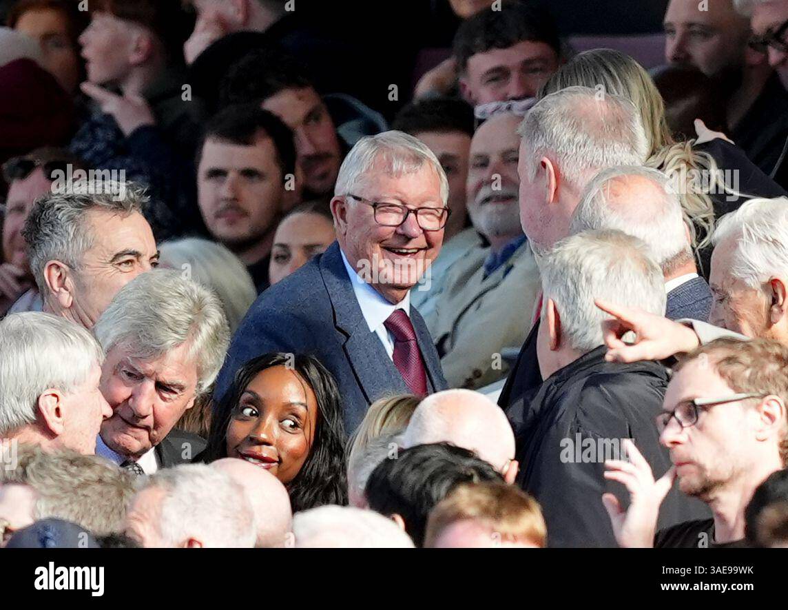 Sir Alex Ferguson in the crowd during the Premier League match at Old ...