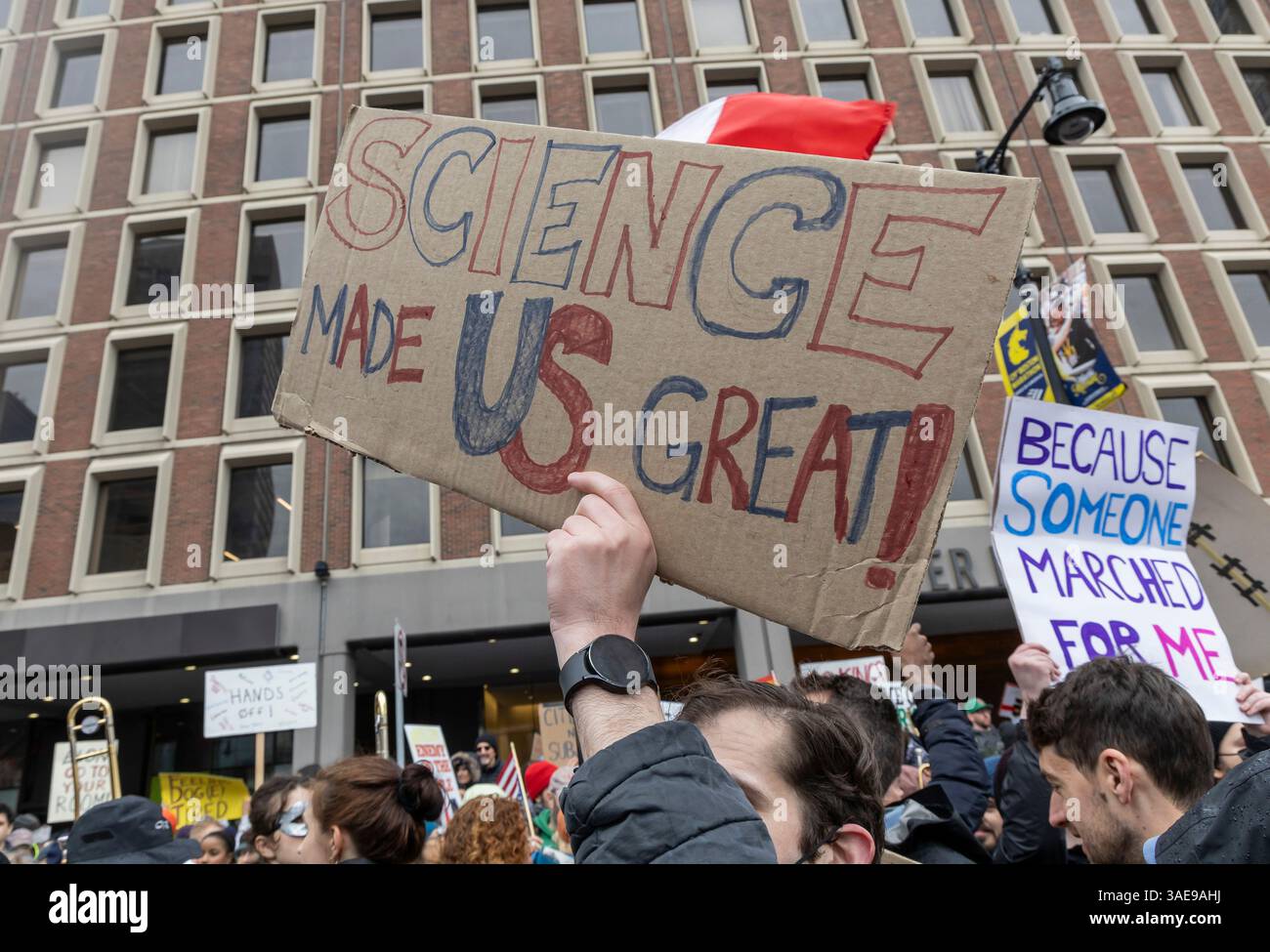 April 5, 2025. Boston, MA. Thousands of people marched from the Boston ...