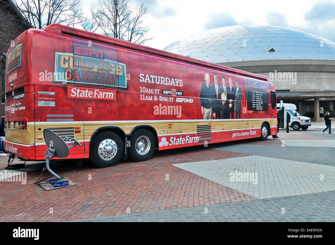 Saturday February 25, 2012: Storrs, CT. The ESPN College Gameday bus ...