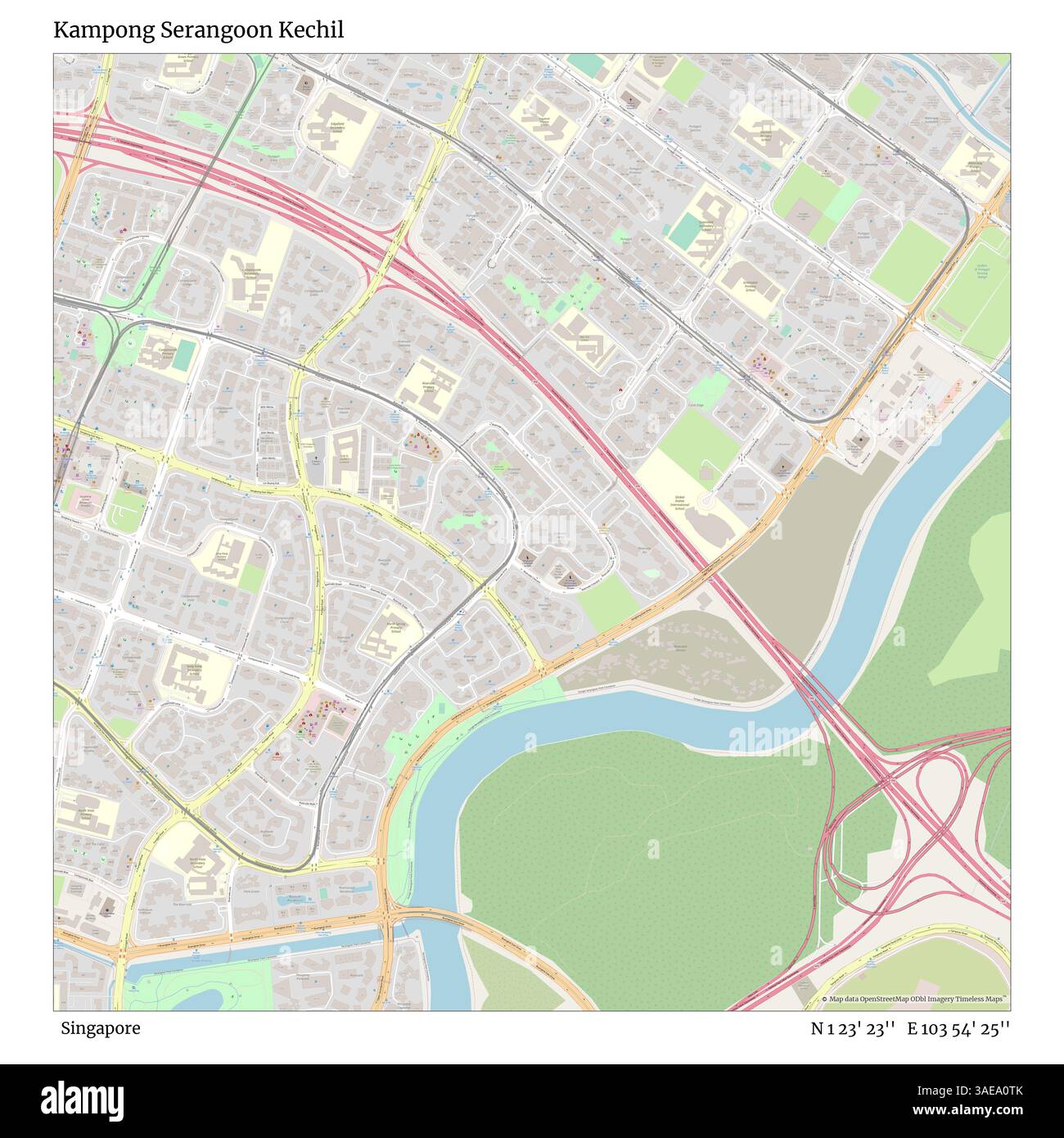 Kampong Serangoon Kechil, , Singapore, , N 1 23' 23'', E 103 54' 25 ...