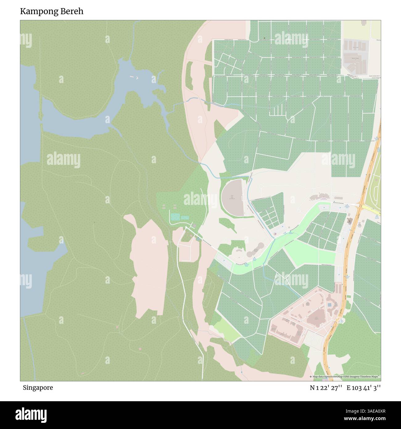 Kampong Bereh, , Singapore, , N 1 22' 27'', E 103 41' 3'', map ...