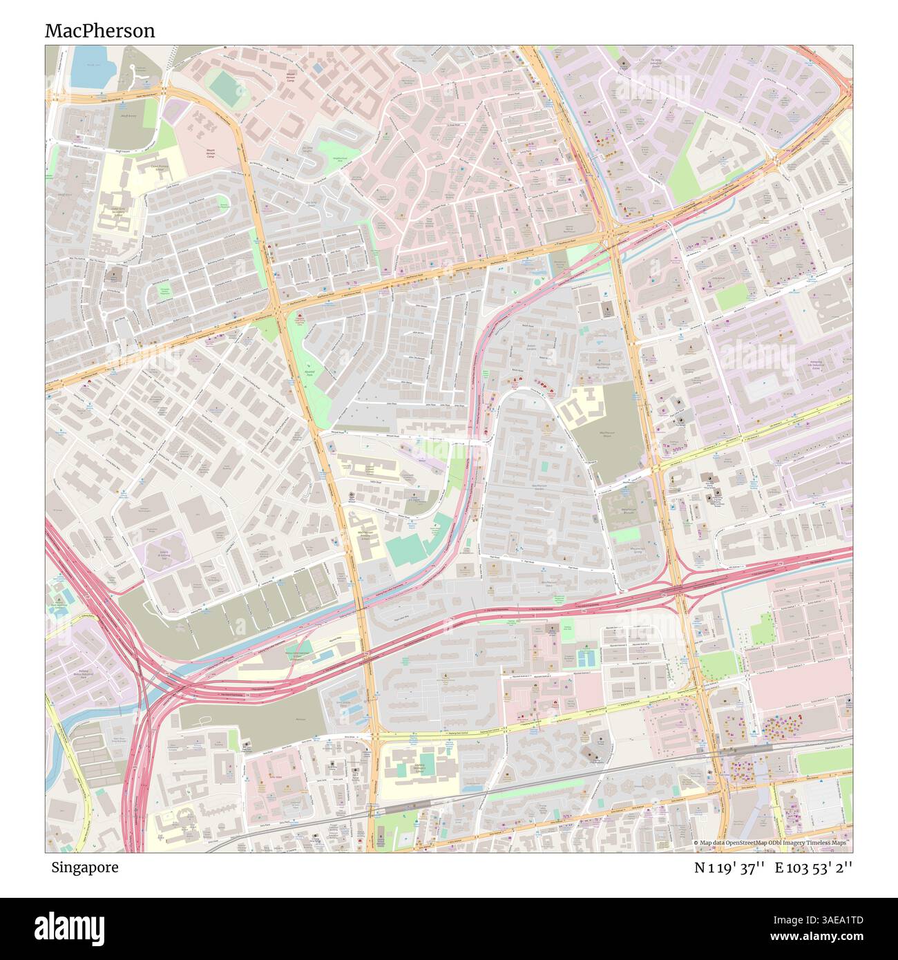 MacPherson, , Singapore, , N 1 19' 37'', E 103 53' 2'', map, Timeless ...