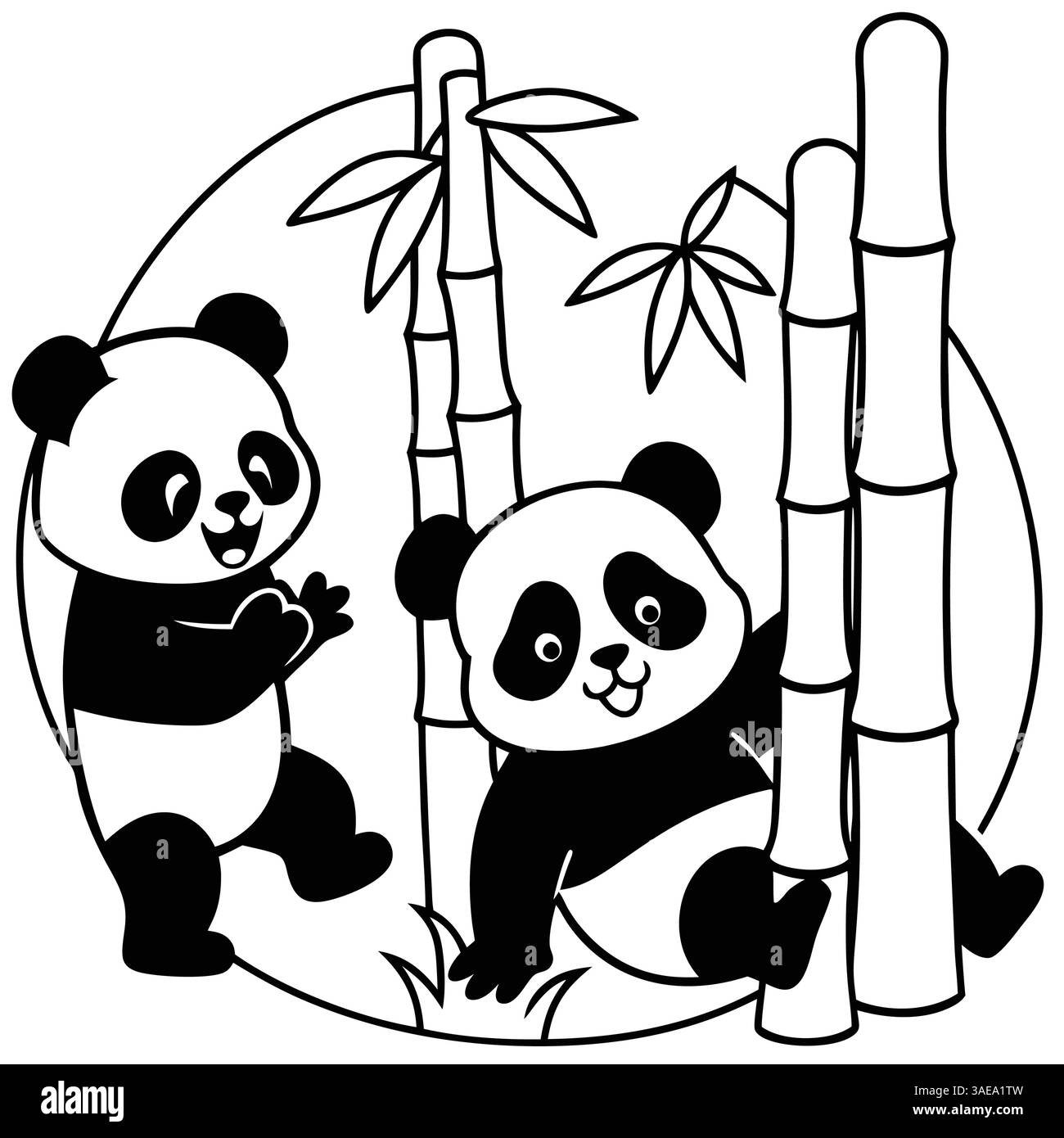 Animal Playing Coloring Pages. Funny Animals Playing Outline For Kids ...