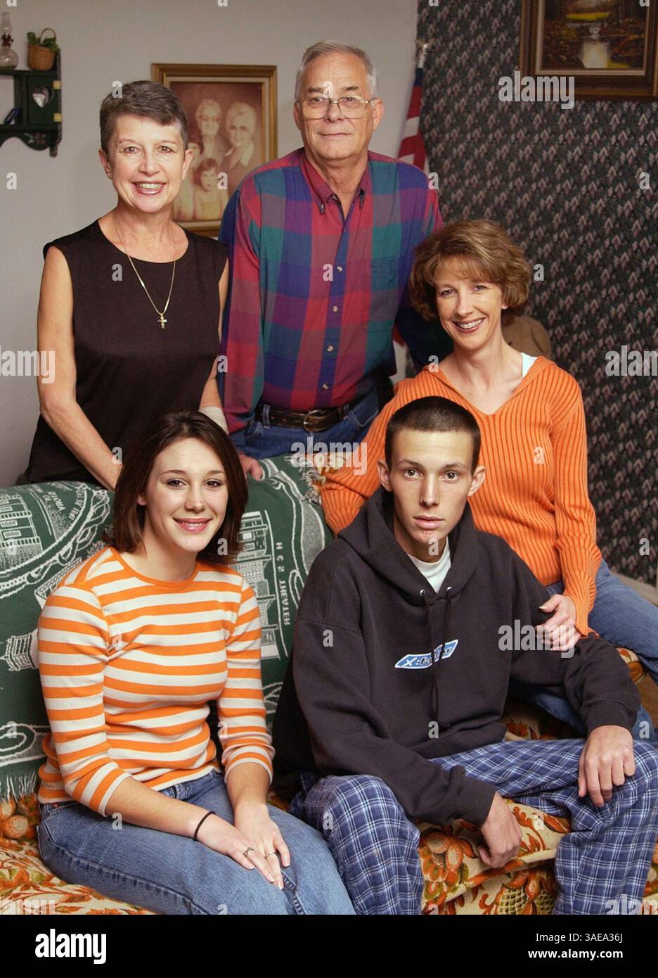 Nov 24, 2003; Chandler, OK, USA; Relieved family members gather ...