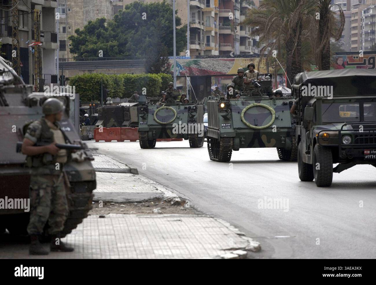 May 12, 2008 - Beirut, Lebanon - Lebanese army tanks secure streets in ...