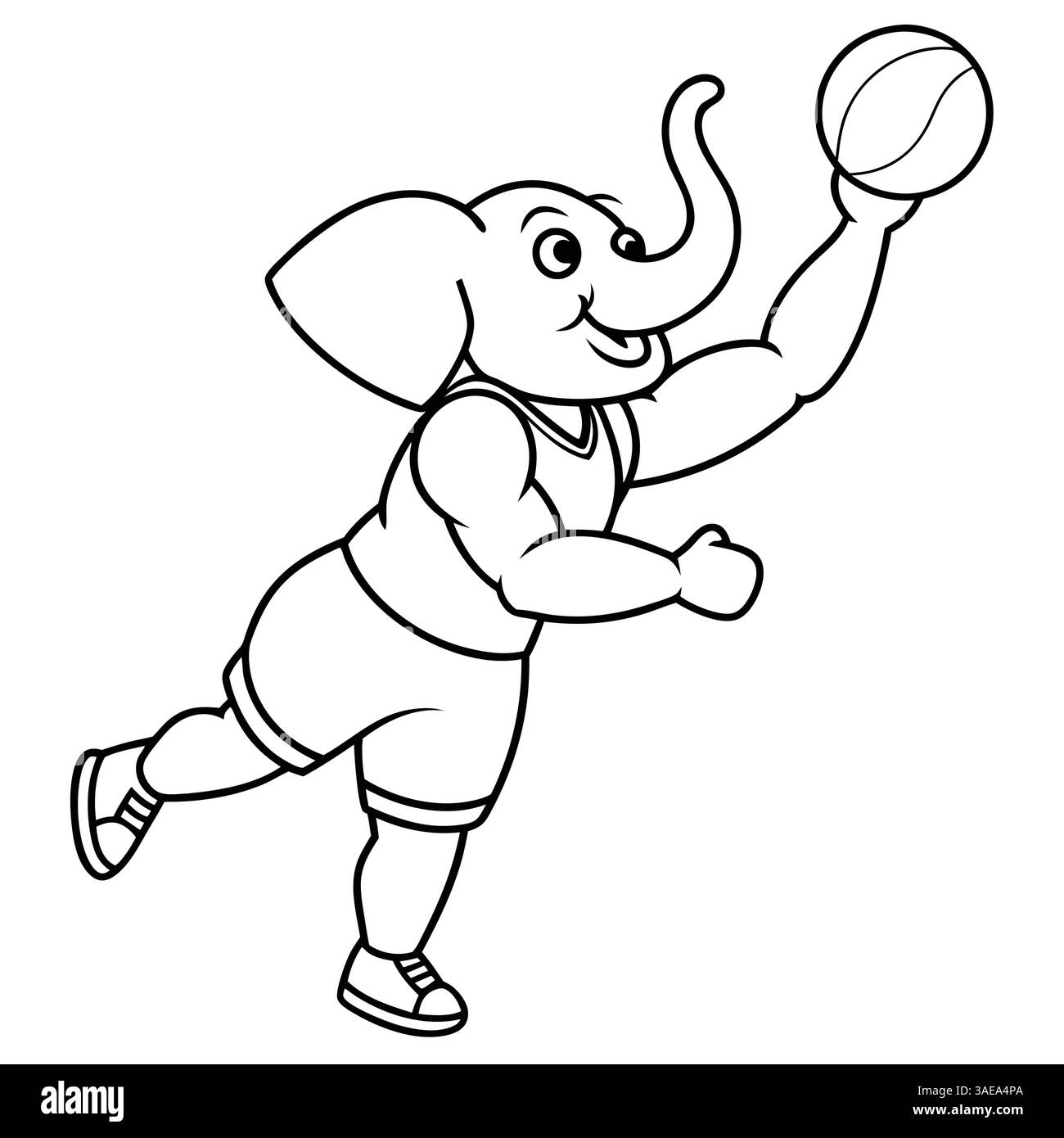 Animal Playing Coloring Pages. Funny Animals Playing Outline For Kids ...
