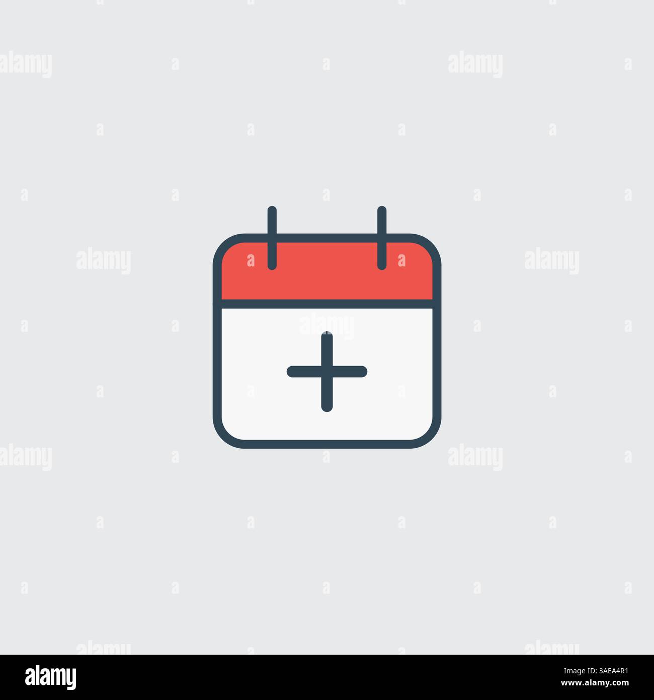Minimalist Icon Depicting a Calendar with a Plus Sign Stock Vector ...
