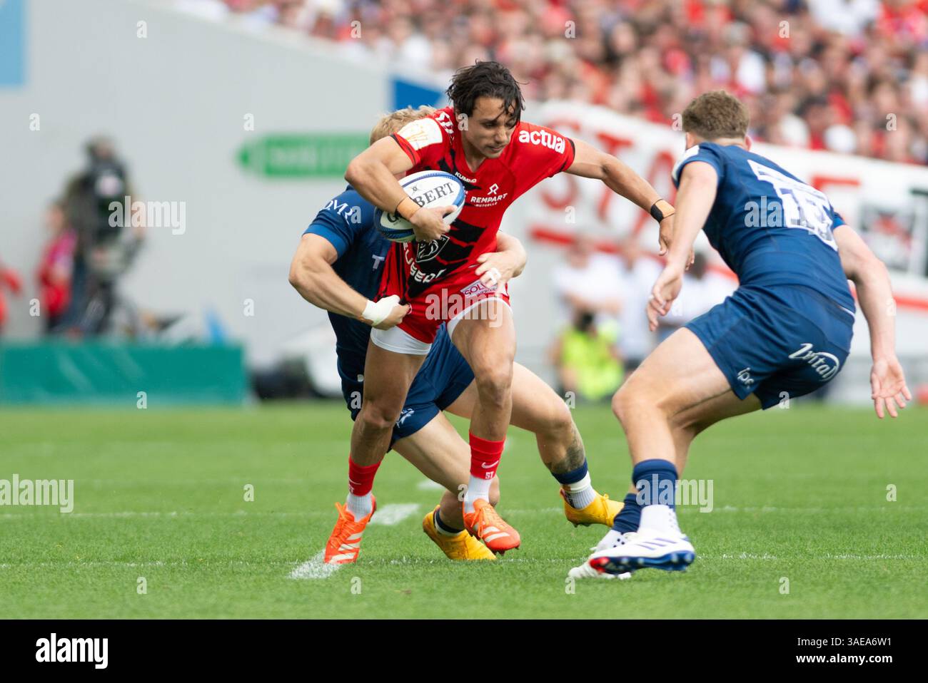 Toulouse, France. 06th Apr, 2025. Ange Capuozzo of Tououse during the ...