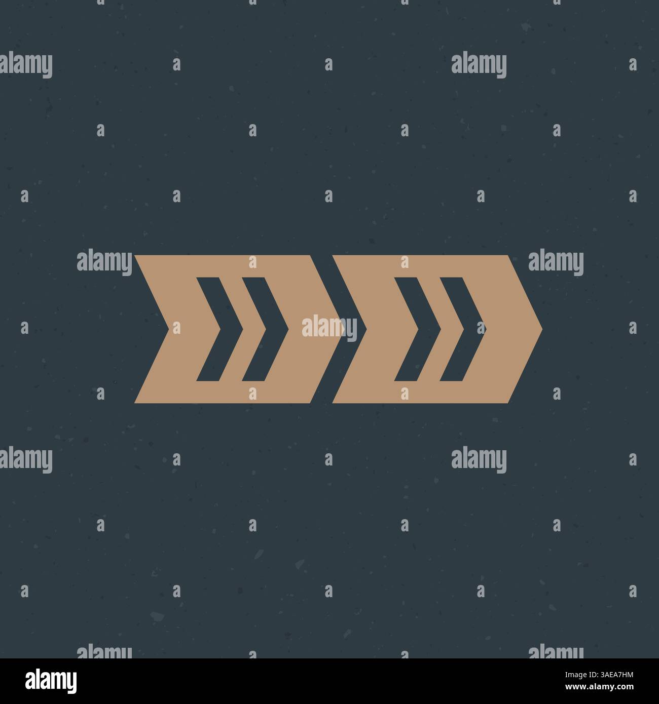 Abstract Arrow Icon Highlighting Directionality on a Dark Textured ...