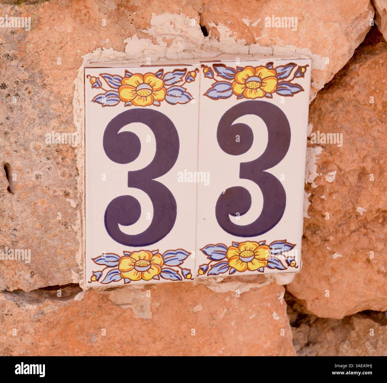 House number sign Stock Photo - Alamy