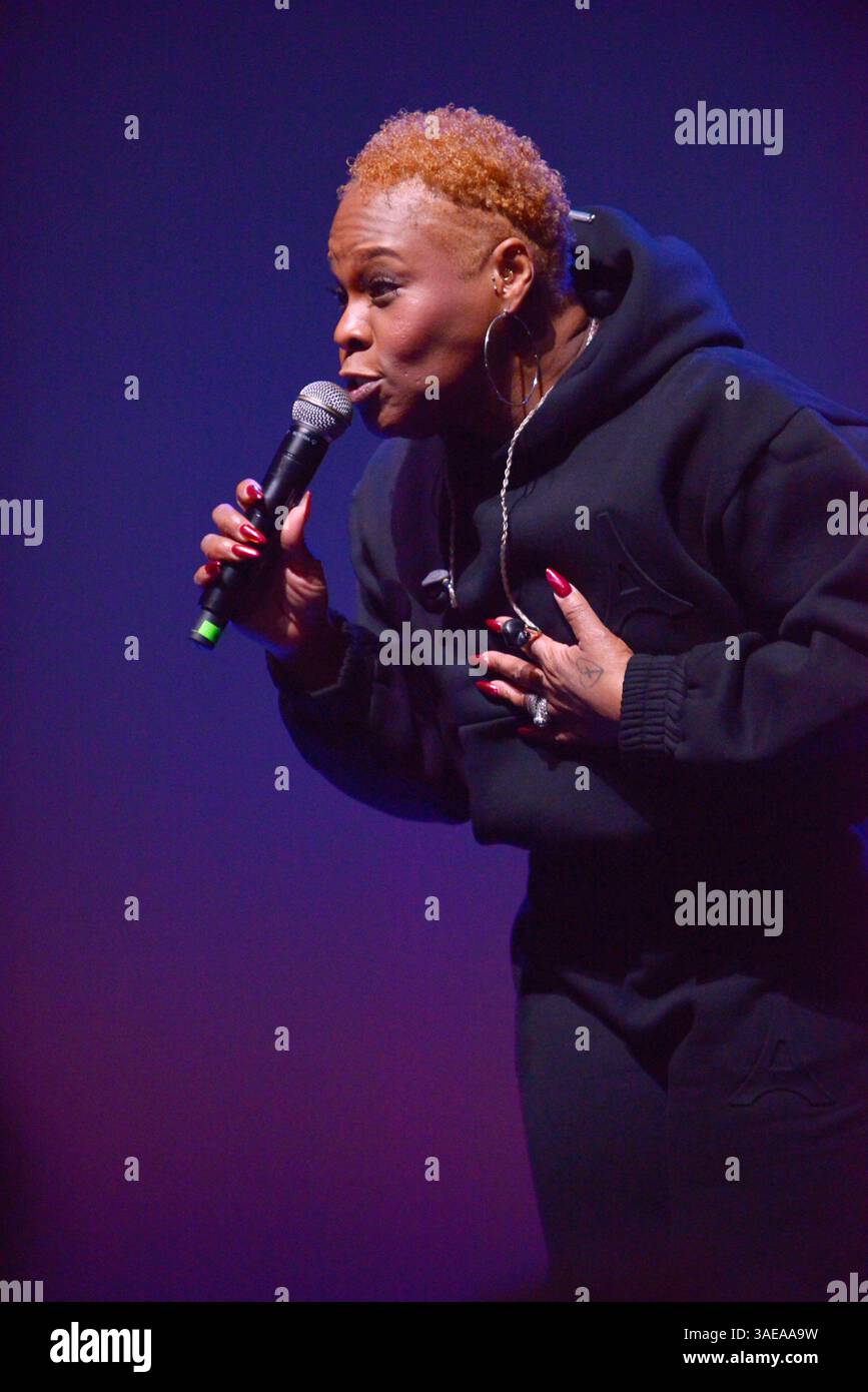 Miramar, Florida, USA. 05th Apr, 2025. Singer Tasha Cobbs in concert ...