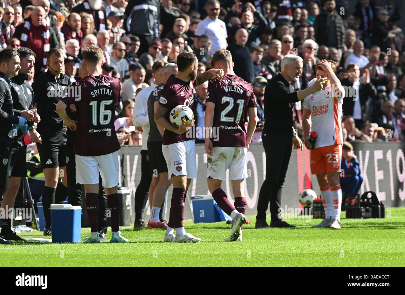 Tynecastle Park Edinburgh Scotland UK.5th April 25 William Hill ...