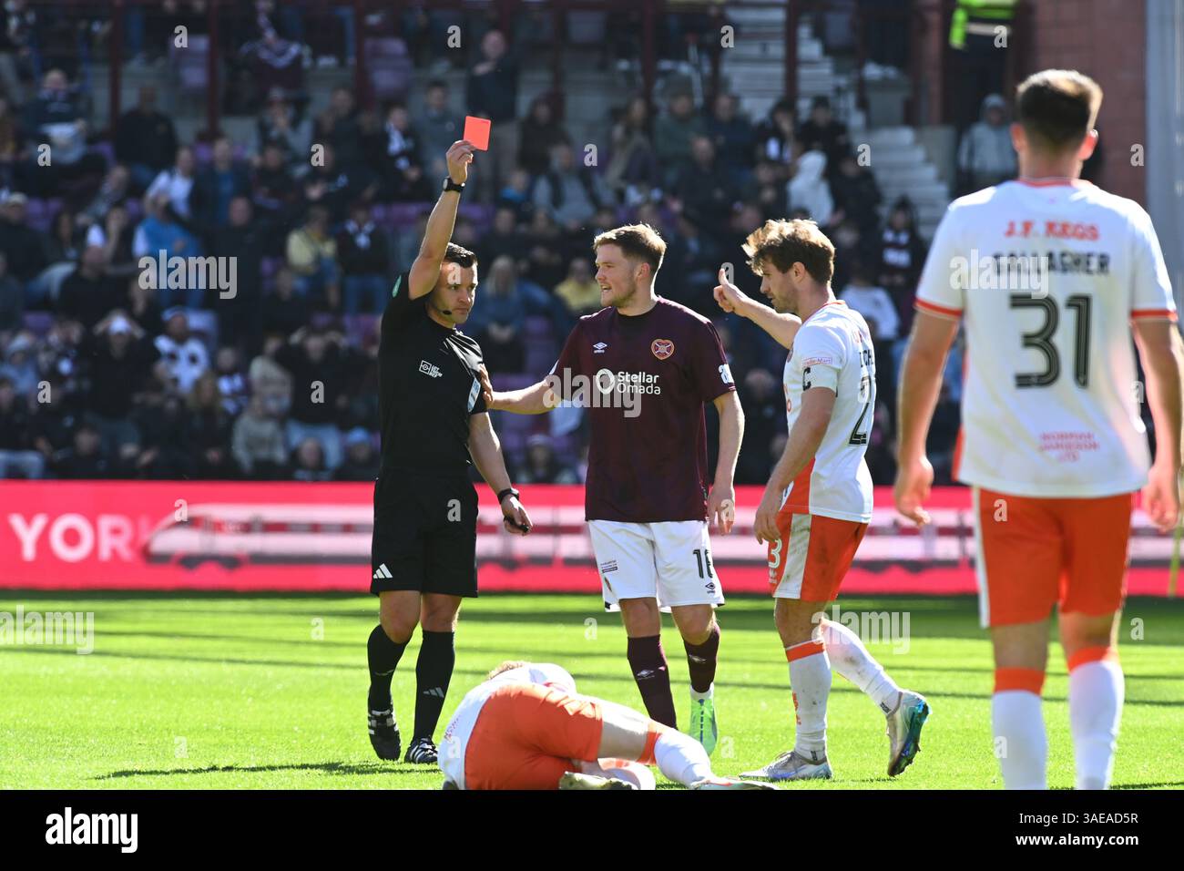 Tynecastle Park Edinburgh Scotland UK.5th April 25 William Hill ...