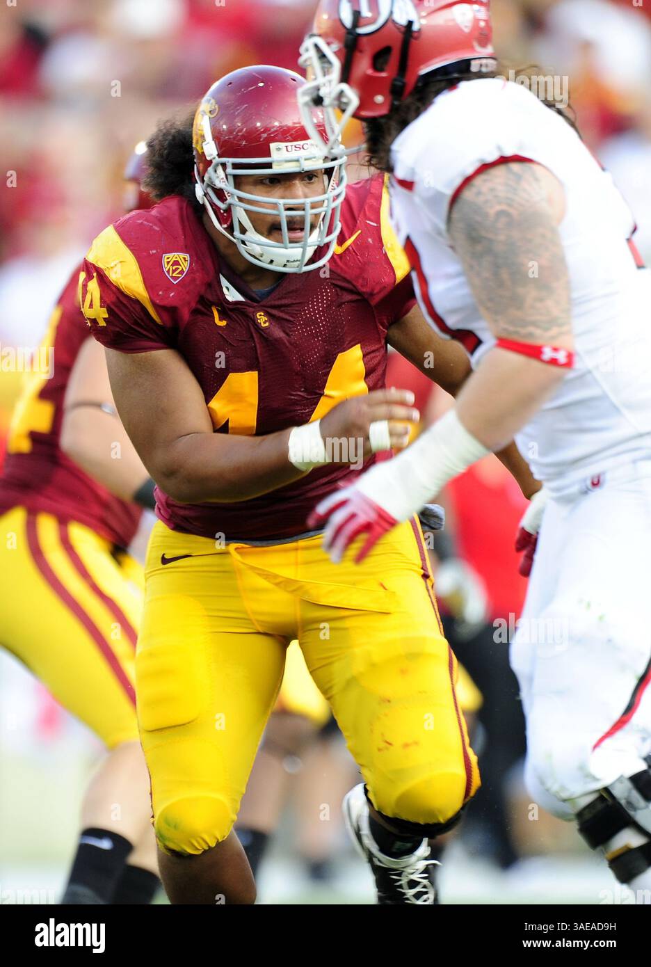 44 Christian Tupou of the USC Trojans during a 17-14 victory over the ...