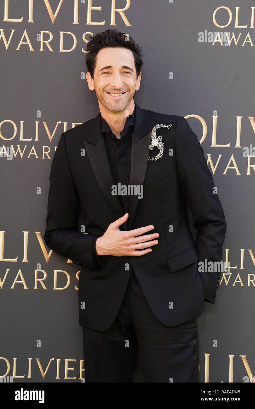 Adrien Brody attending the 2025 Olivier Awards with Mastercard at the ...