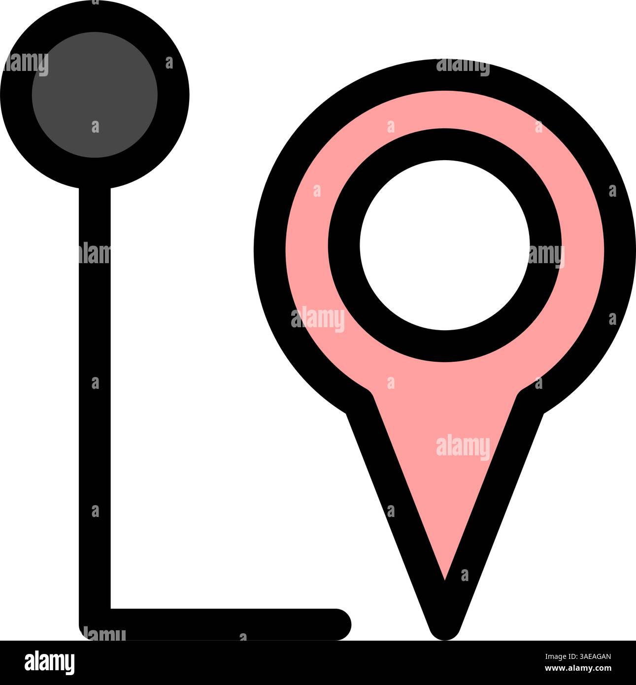 GPS location - modern GPS location or navigation icon symbol Stock ...
