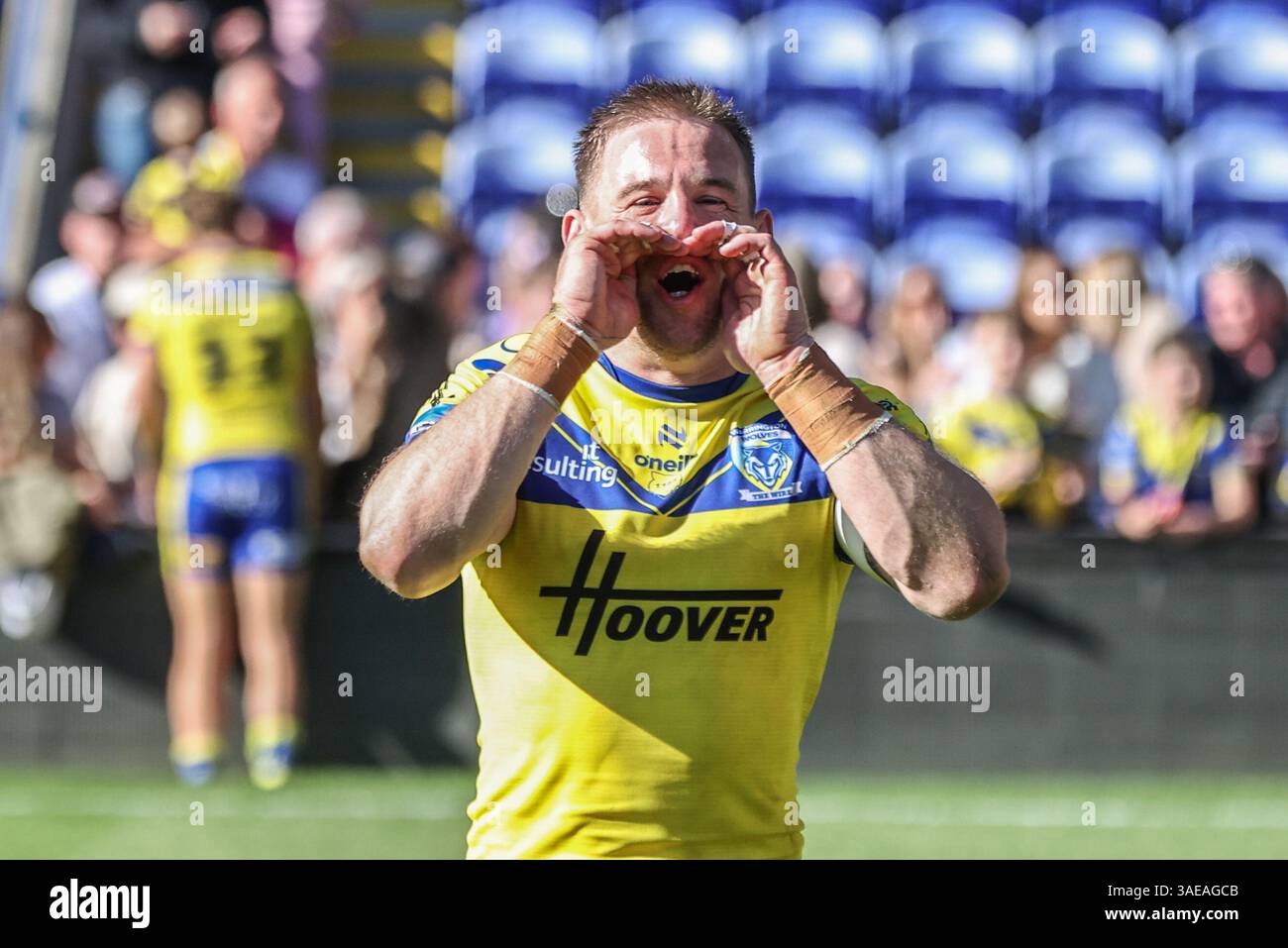 Warrington, UK. 06th Apr, 2025. Matt Dufty of Warrington Wolves ...