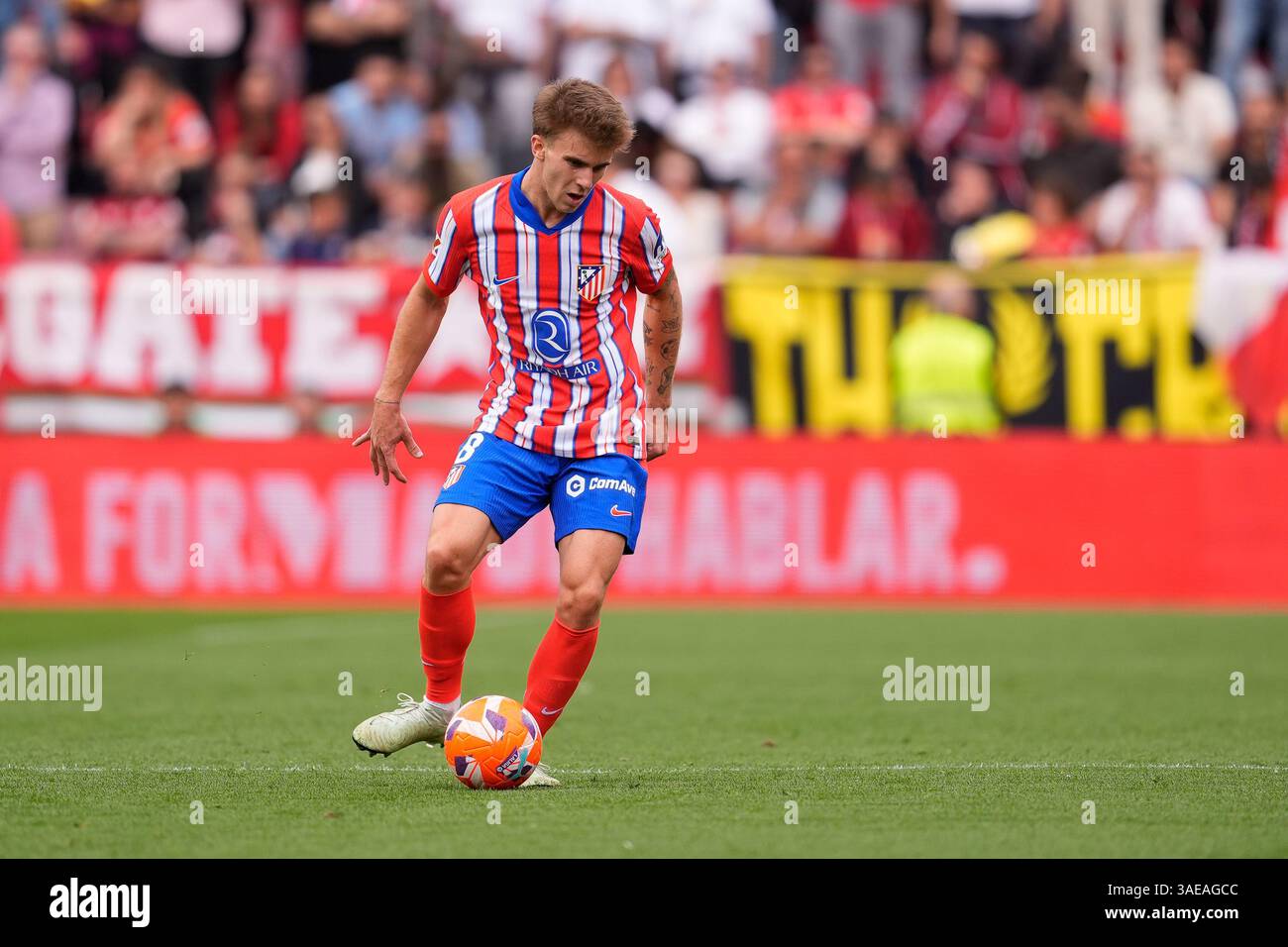Pablo Barrios of Atletico de Madrid in action during the Spanish League ...