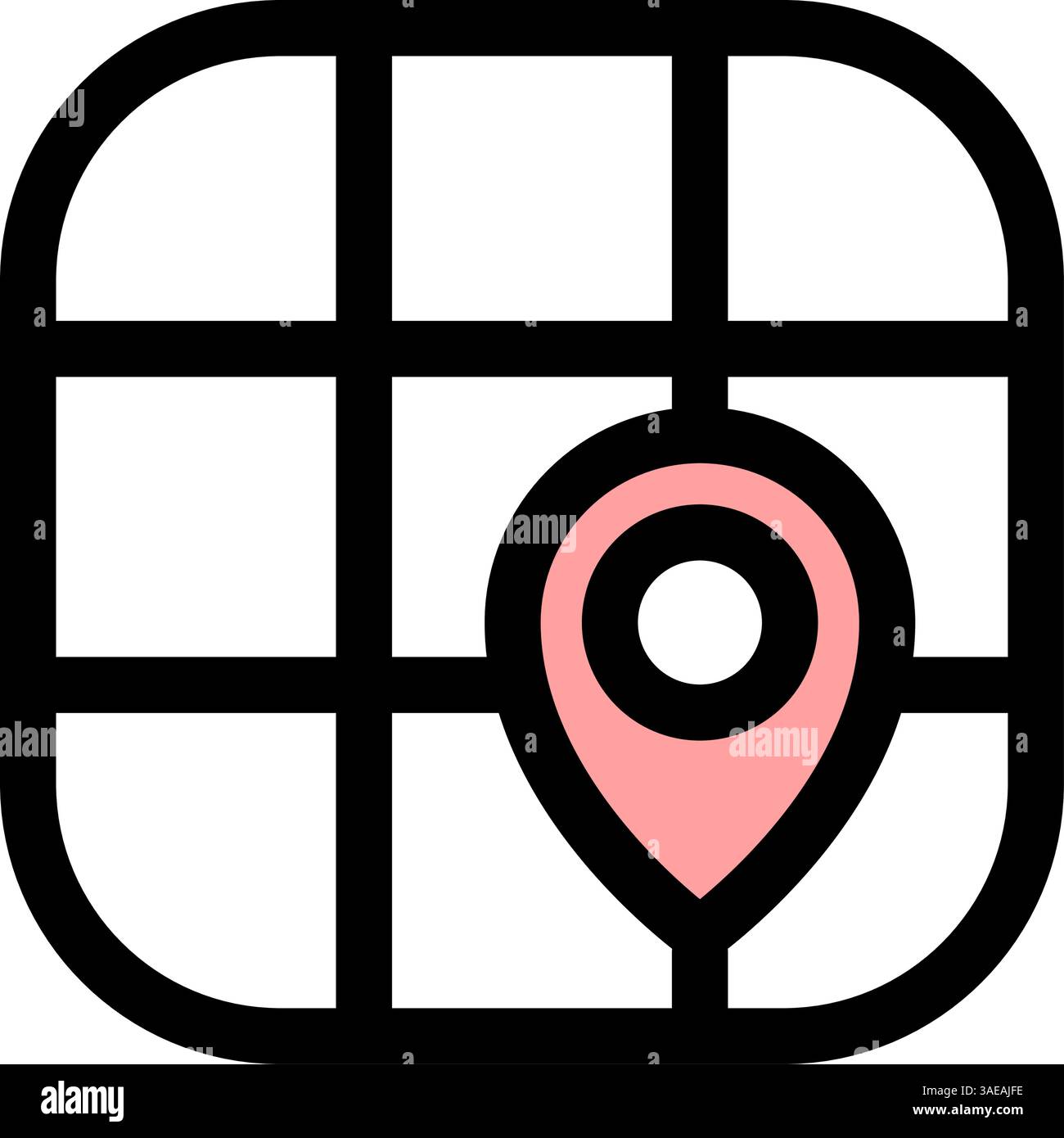GPS location - modern GPS location or navigation icon symbol Stock ...