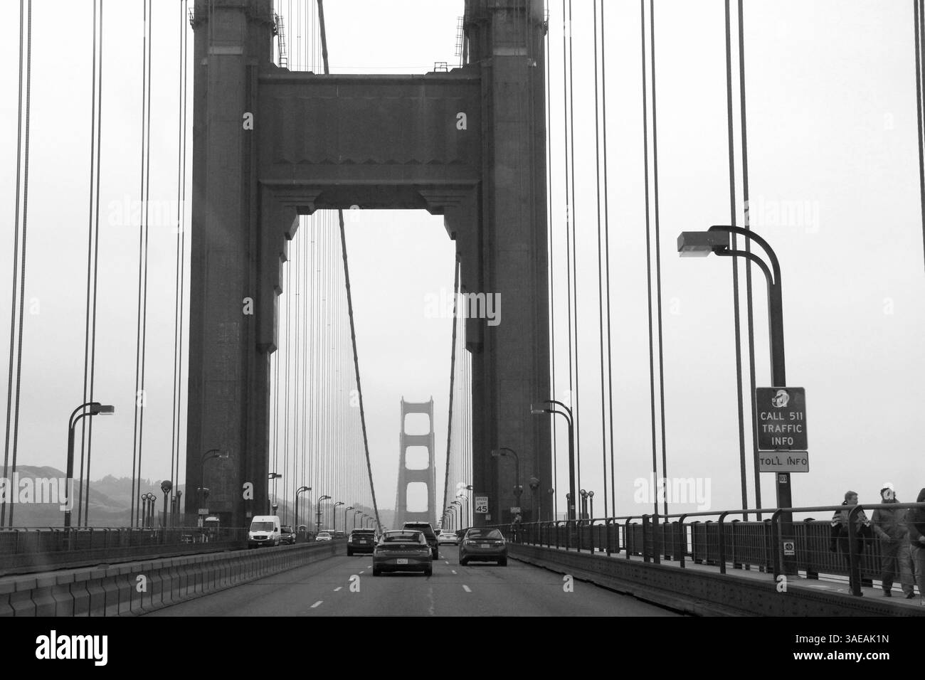 view from car driving over the Golden Gate Bridge Stock Photo - Alamy