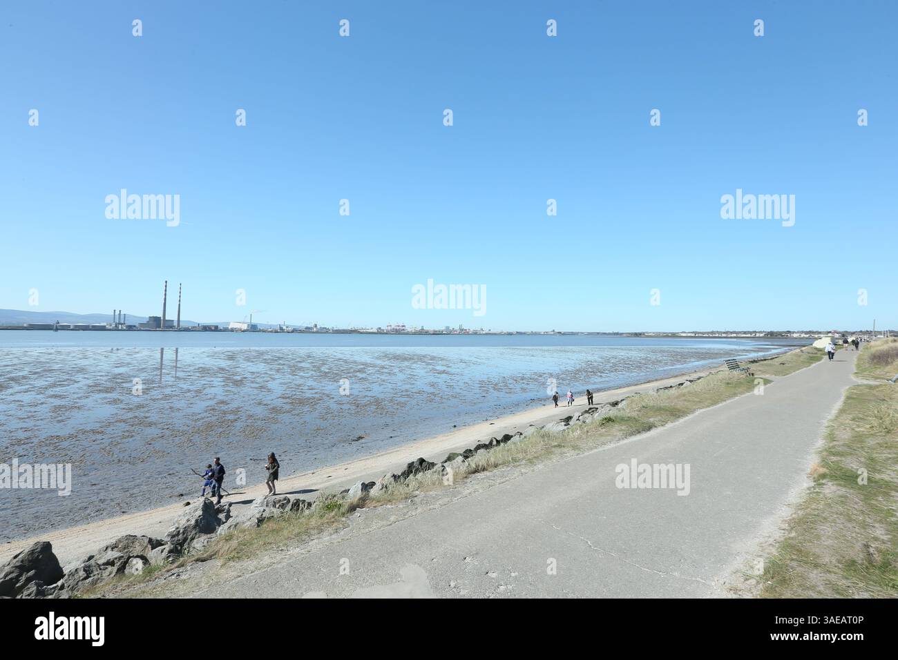 Dublin, Ireland - 6th April 2025 - Image of a beach on Bull Island in ...
