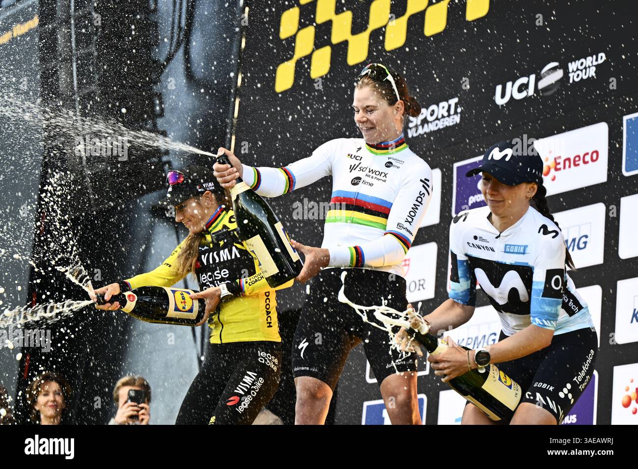 Oudenaarde, Belgium. 06th Apr, 2025. French Pauline Ferrand Prevot of Team Visma-Lease a Bike ...