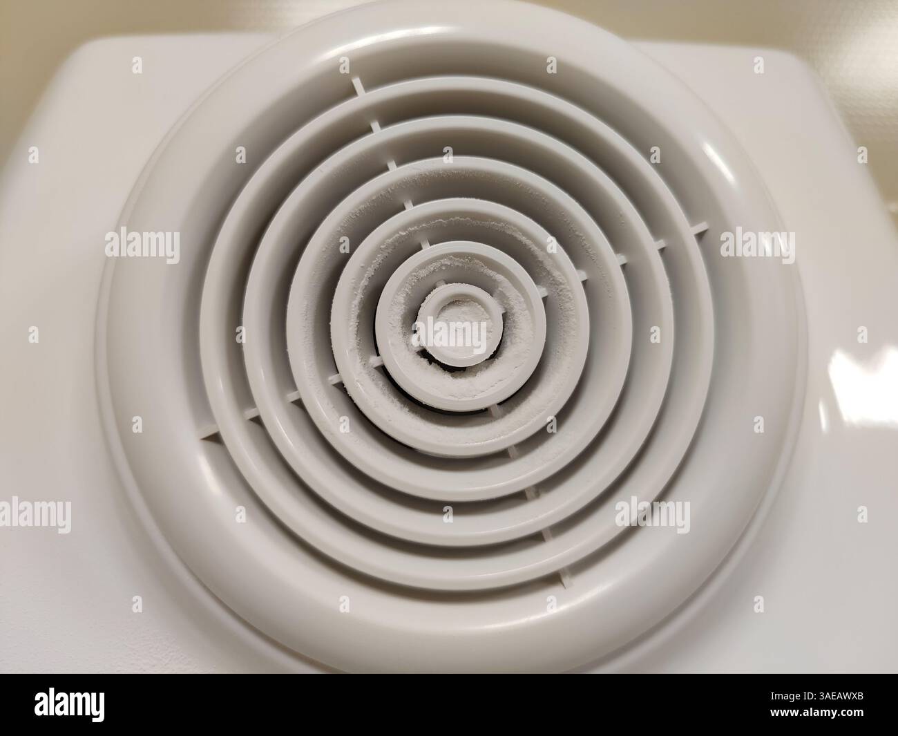 Fan grille covered with salt powder. Device for taking salt medical ...