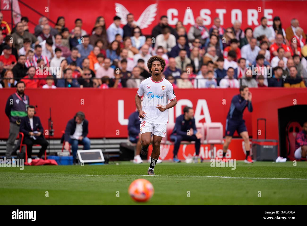 Loic Bade of Sevilla FC in action during the Spanish League, LaLiga EA ...