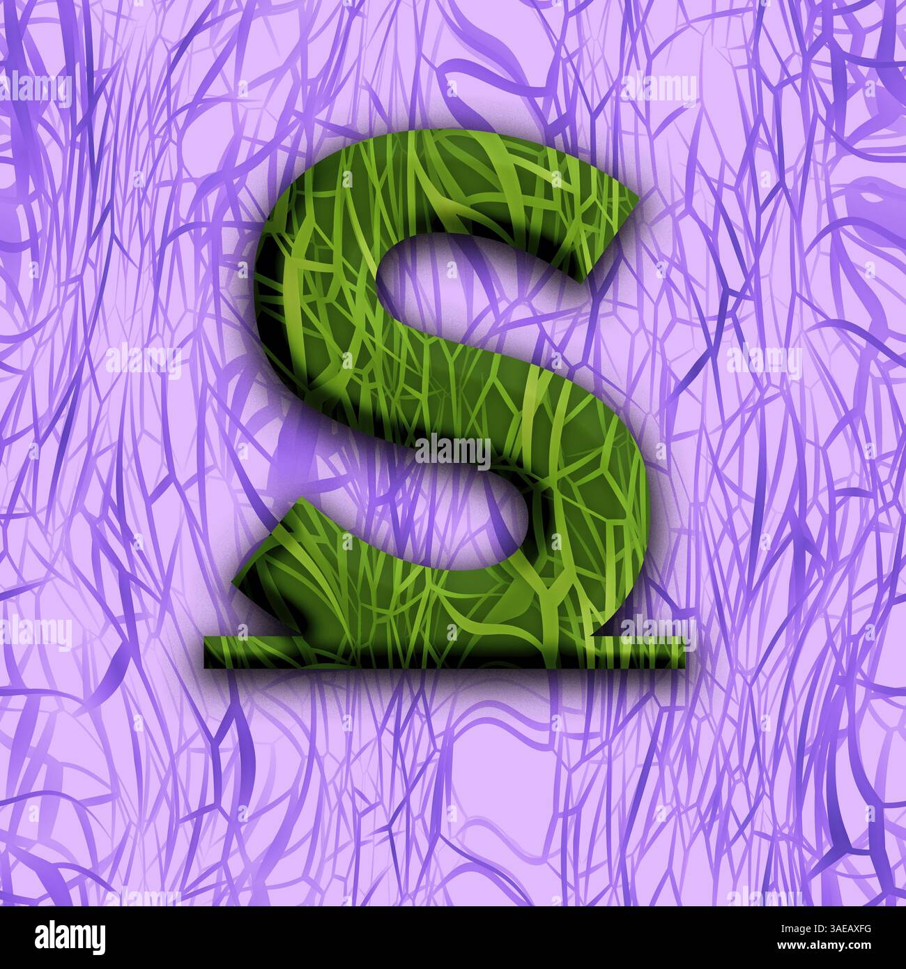 Capital letter S in unique design "Jungle Stock Photo - Alamy