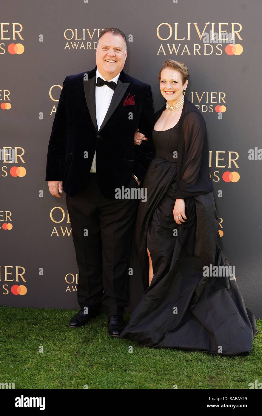 Bryn Terfel and Hannah Stone attending the 2025 Olivier Awards with ...