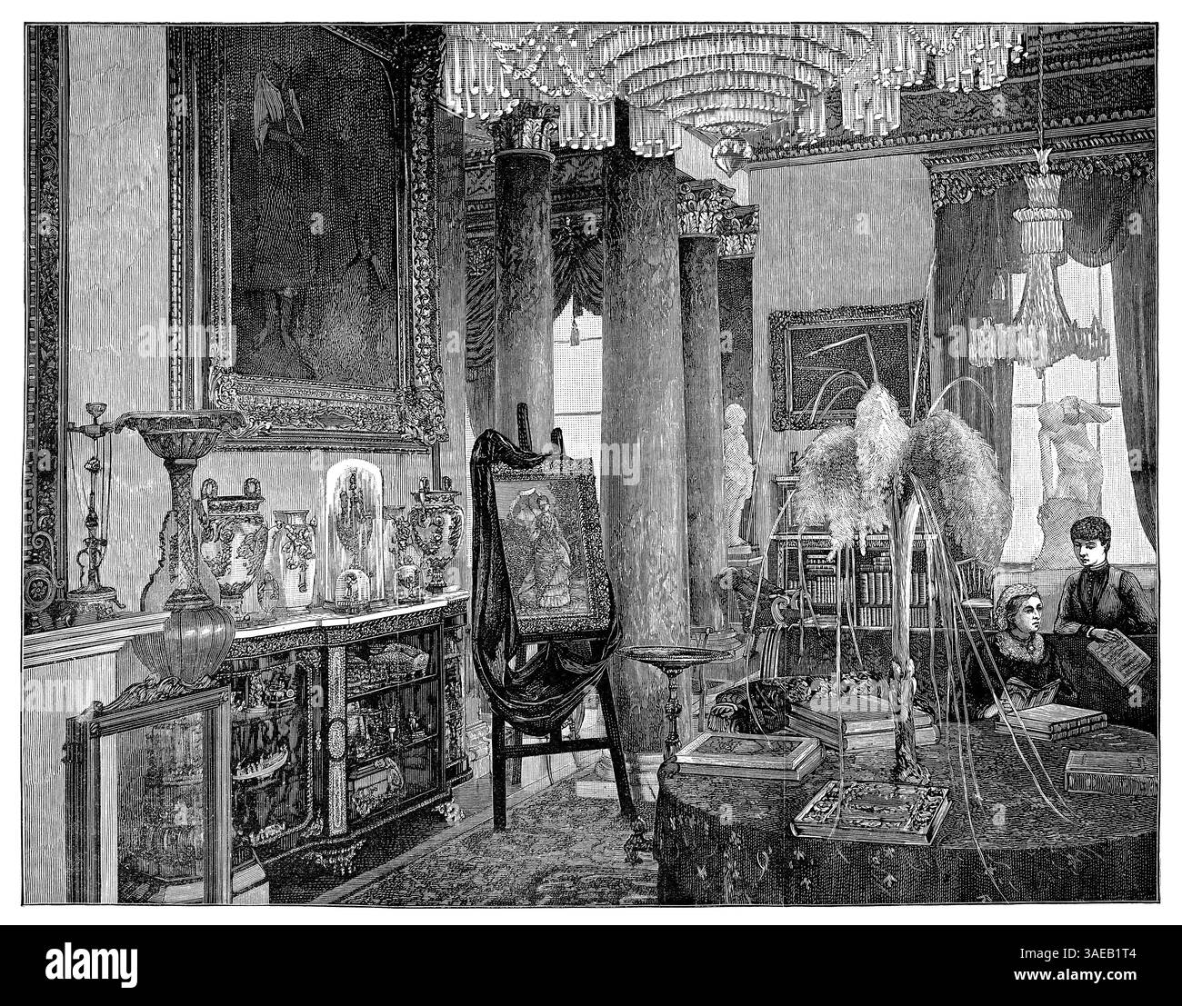 Drawing room in 19th Cut Out Stock Images & Pictures - Alamy