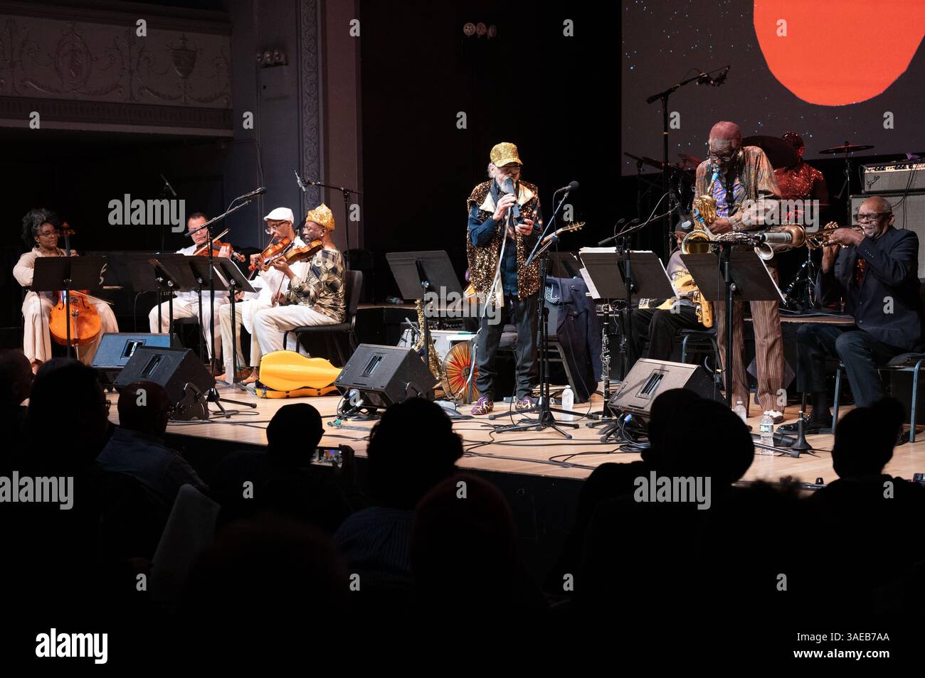 New York, USA. 5th Apr, 2025. Jazz legend Marshall Allen, band leader ...