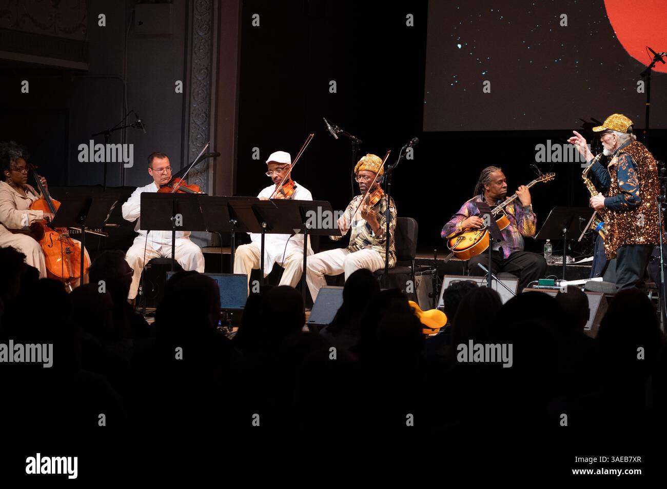 New York, USA. 5th Apr, 2025. Jazz legend Marshall Allen, band leader ...