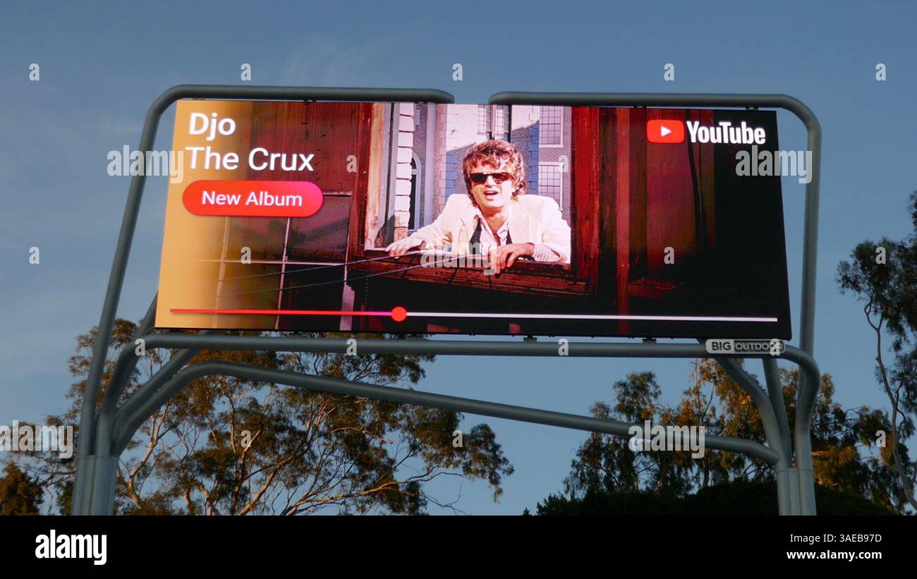 Los Angeles, California, USA 5th April 2025 DjoThe Crux New Album YouTube Billboard on Sunset ...
