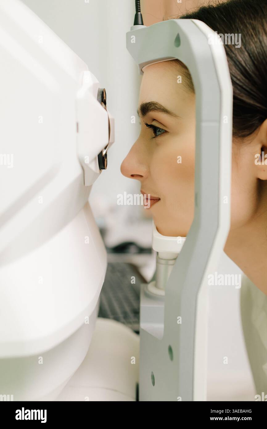 Optical coherence tomography OCT scan to create pictures of the back of ...