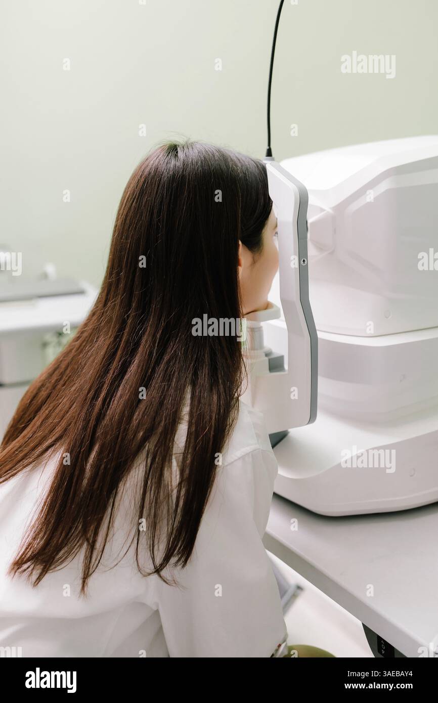 Optical coherence tomography OCT scan to create pictures of the back of ...