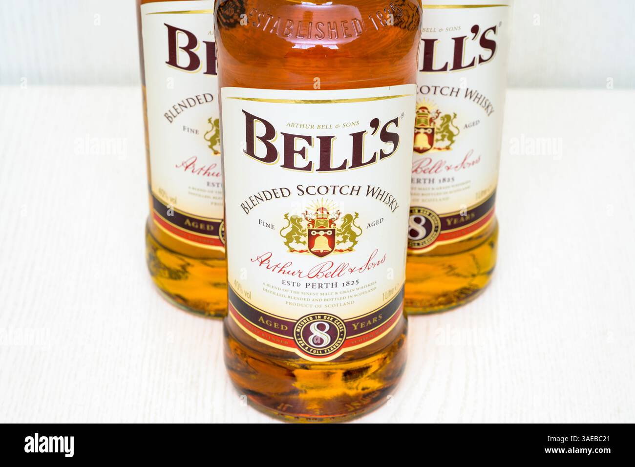 Bottles of Bell's Scotch Whisky, Scotland, UK, Europe Stock Photo - Alamy