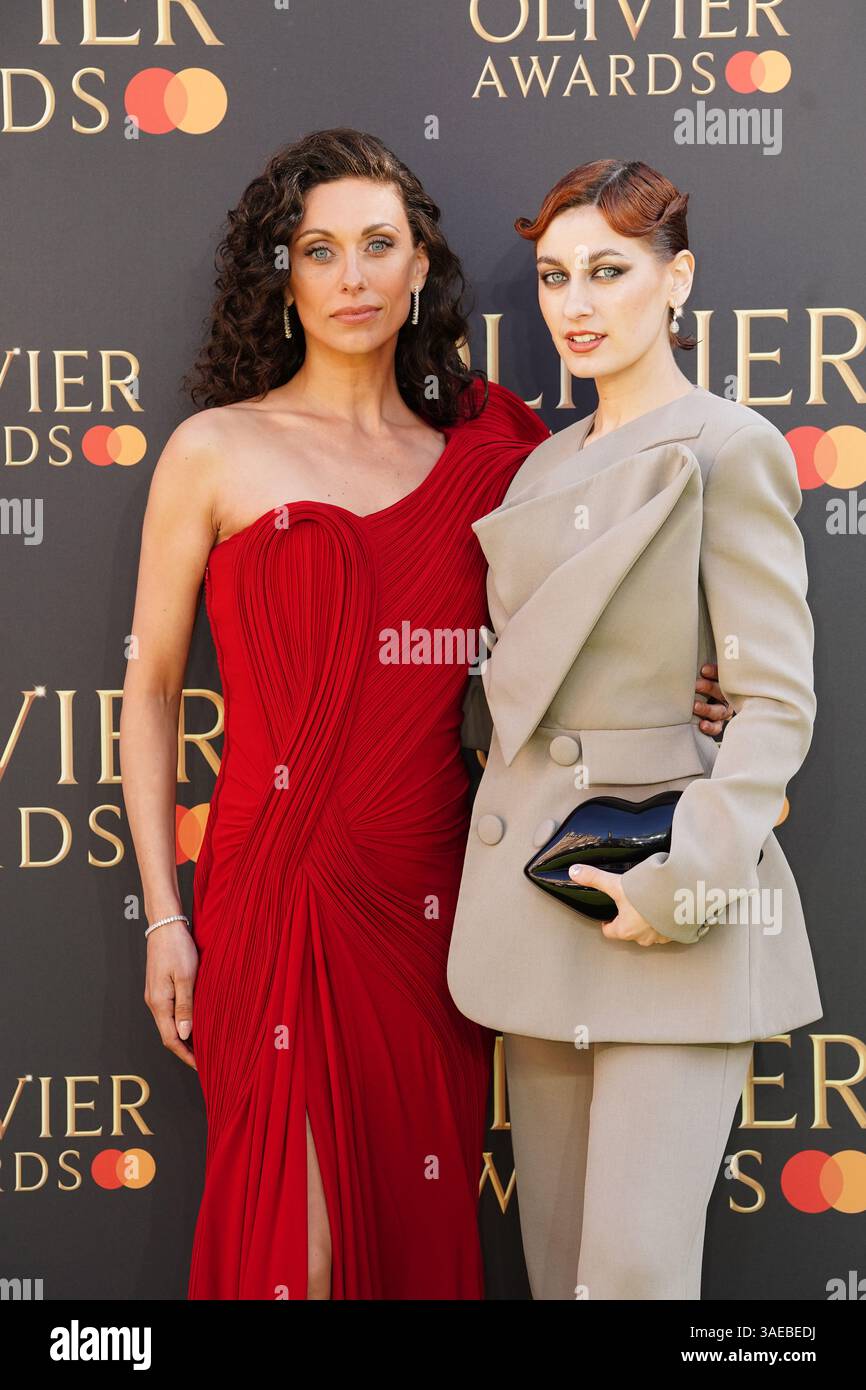 Amy Di Bartolomeo and Georgie Buckland attending the 2025 Olivier ...