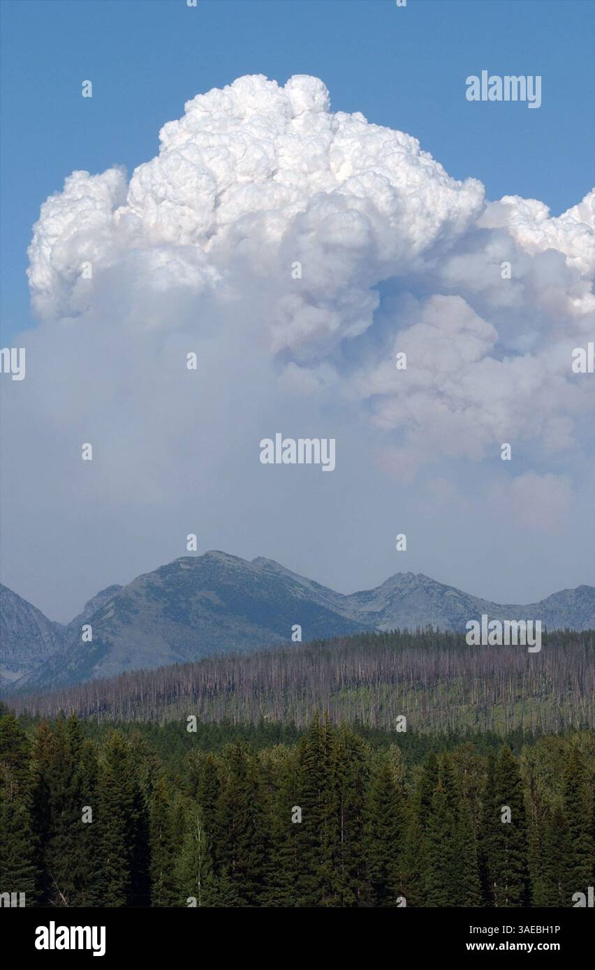 Jul 23, 2003; Glacier National Park , MT, USA; A plume of smoke from ...