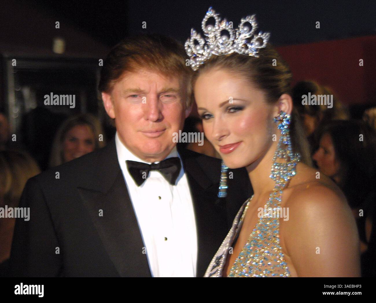 Apr 12, 2004; Hollywood, CA, USA; DONALD TRUMP with Miss USA 2004 ...