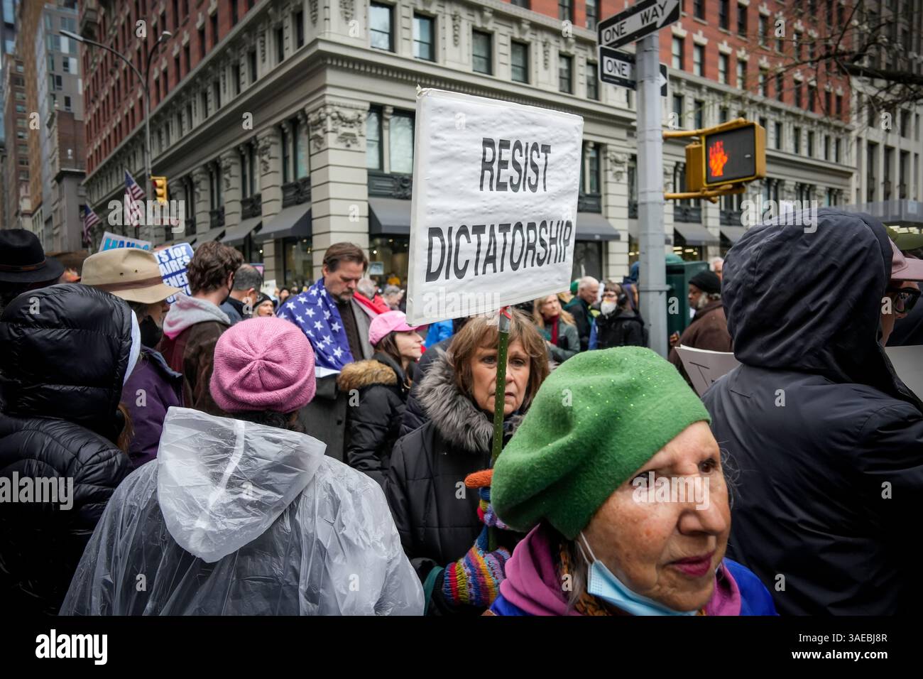 Thousands of protesters march down Fifth Avenue in New York on Saturday ...