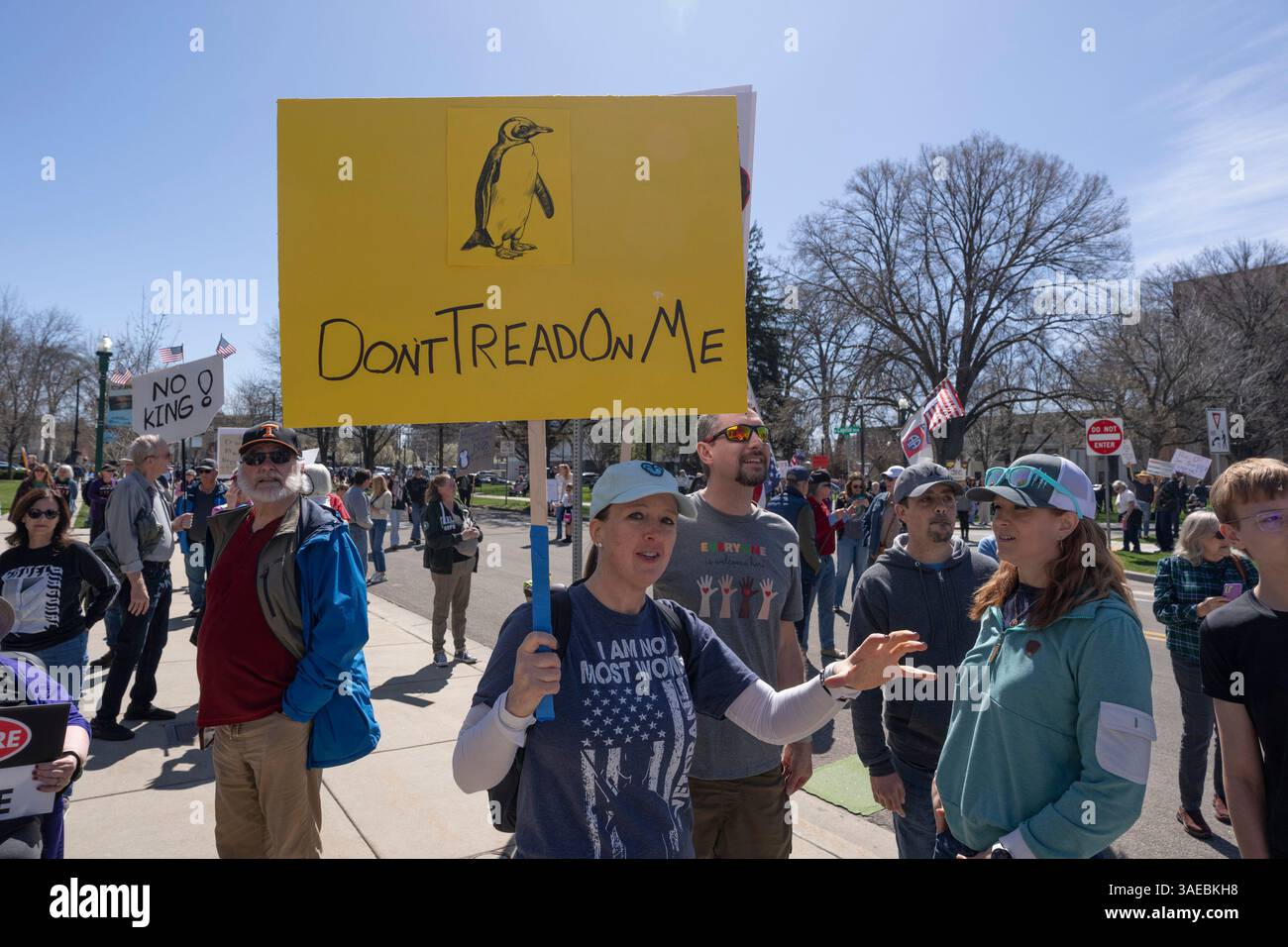April 5. 2025: Hands Off protest at the capital of Idaho, in Boise ...