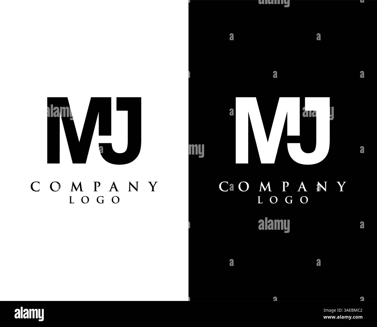 MJ, JM letter logo design vector black and white color background Stock Vector Image & Art - Alamy
