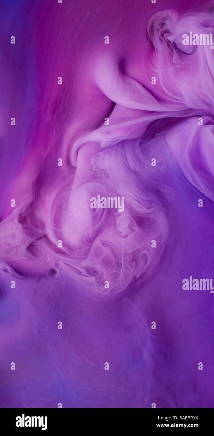 Cloud wave. Paint mix. Defocused purple blue colorful water texture ...