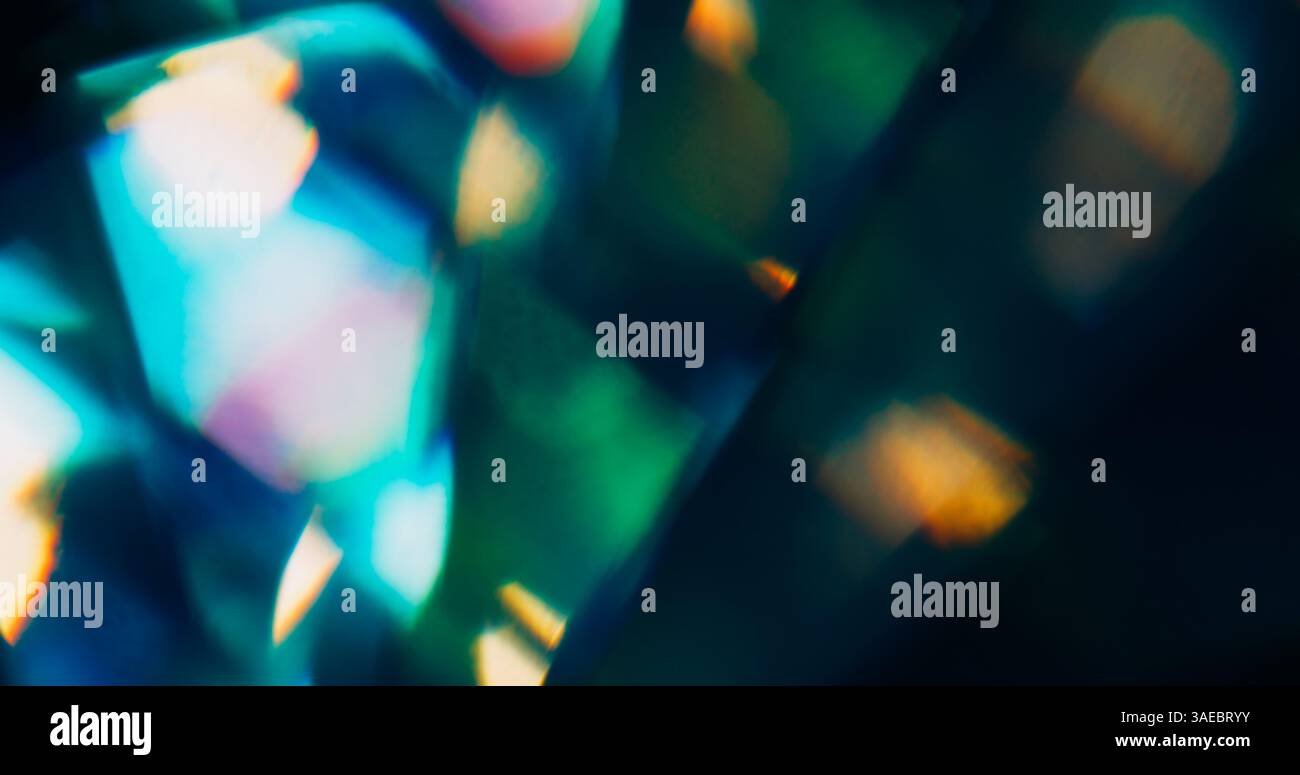 Glint lens. Blur spark texture. Defocused yellow blue purple multicolor ...