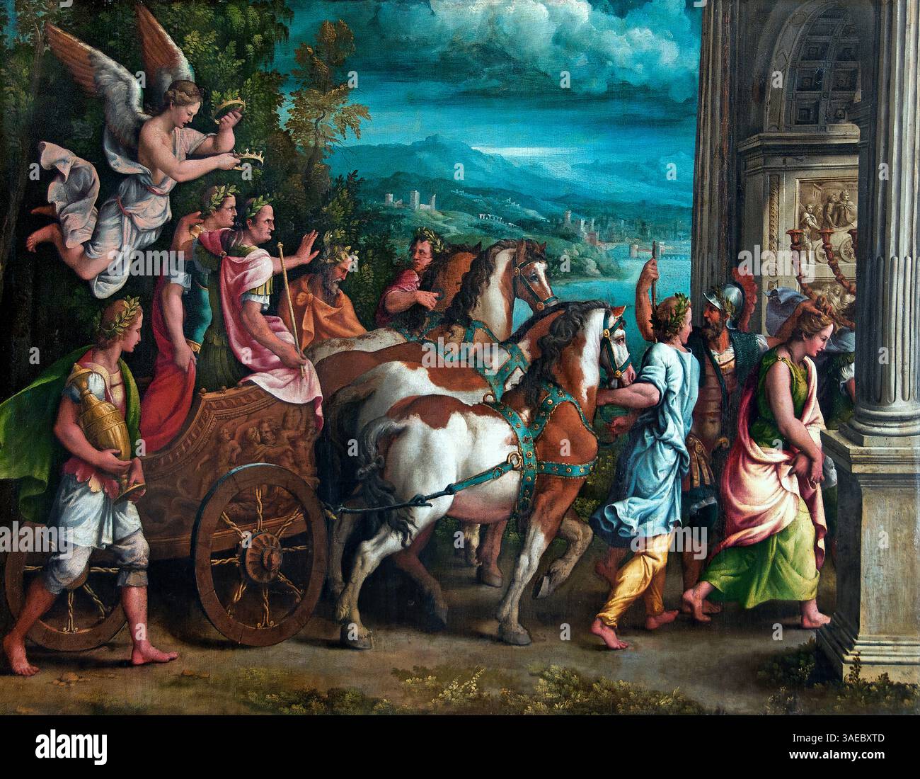 Beneath portraits of emperors by titian hi-res stock photography and ...