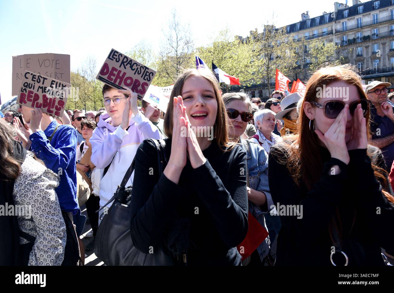 Paris, France. 06th Apr, 2025. Demonstration against the far right ...