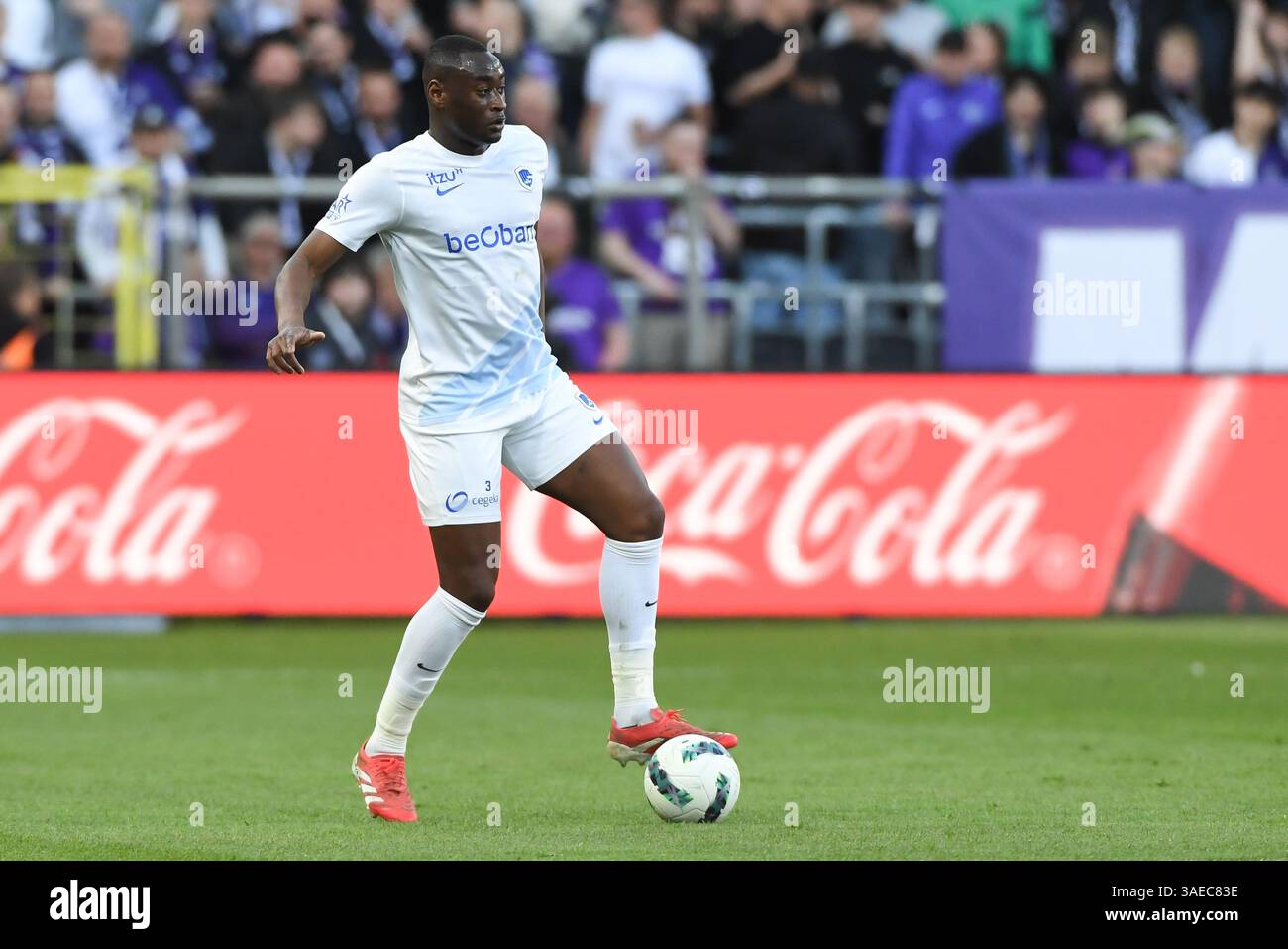 Brussels, Belgium. 06th Apr, 2025. Genk's Mujaid Sadick pictured in ...