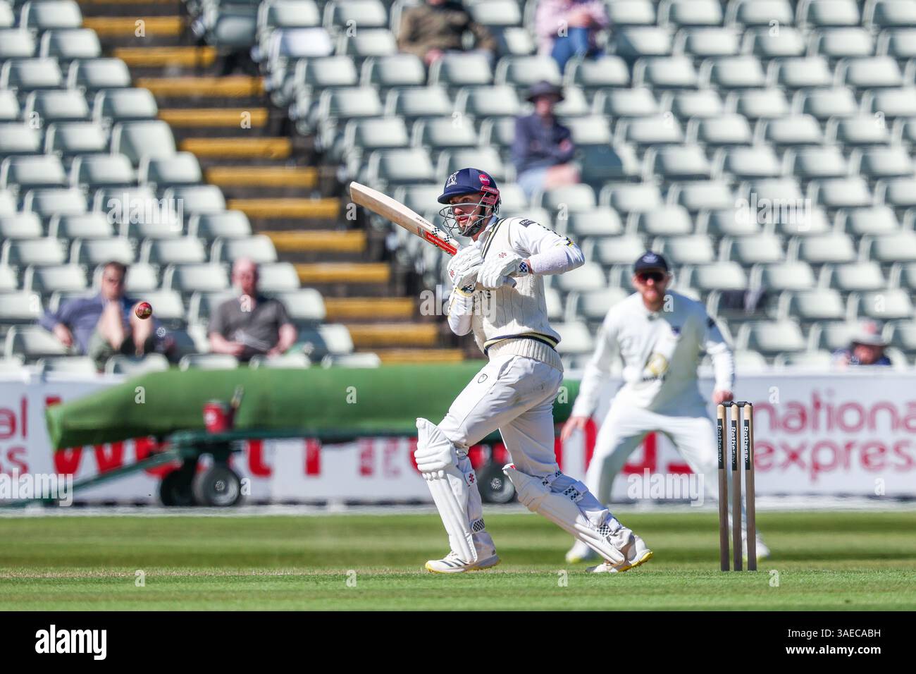 Birmingham, UK. 06th Apr, 2025. #30, Ed Barnard of Warwickshire in ...